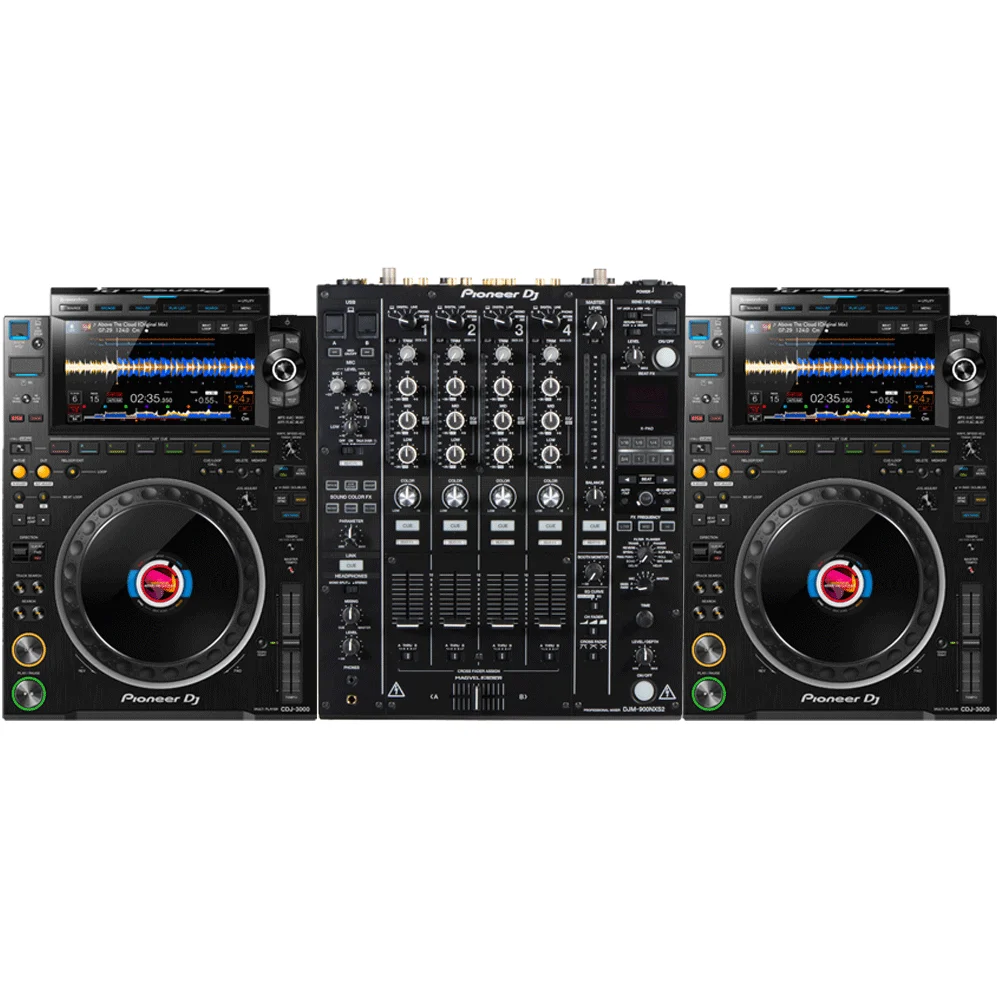 Pioneer DJ Controlador e Mixer Set, CDJ-3000, 2 Par, DJM-V10, 100V ...