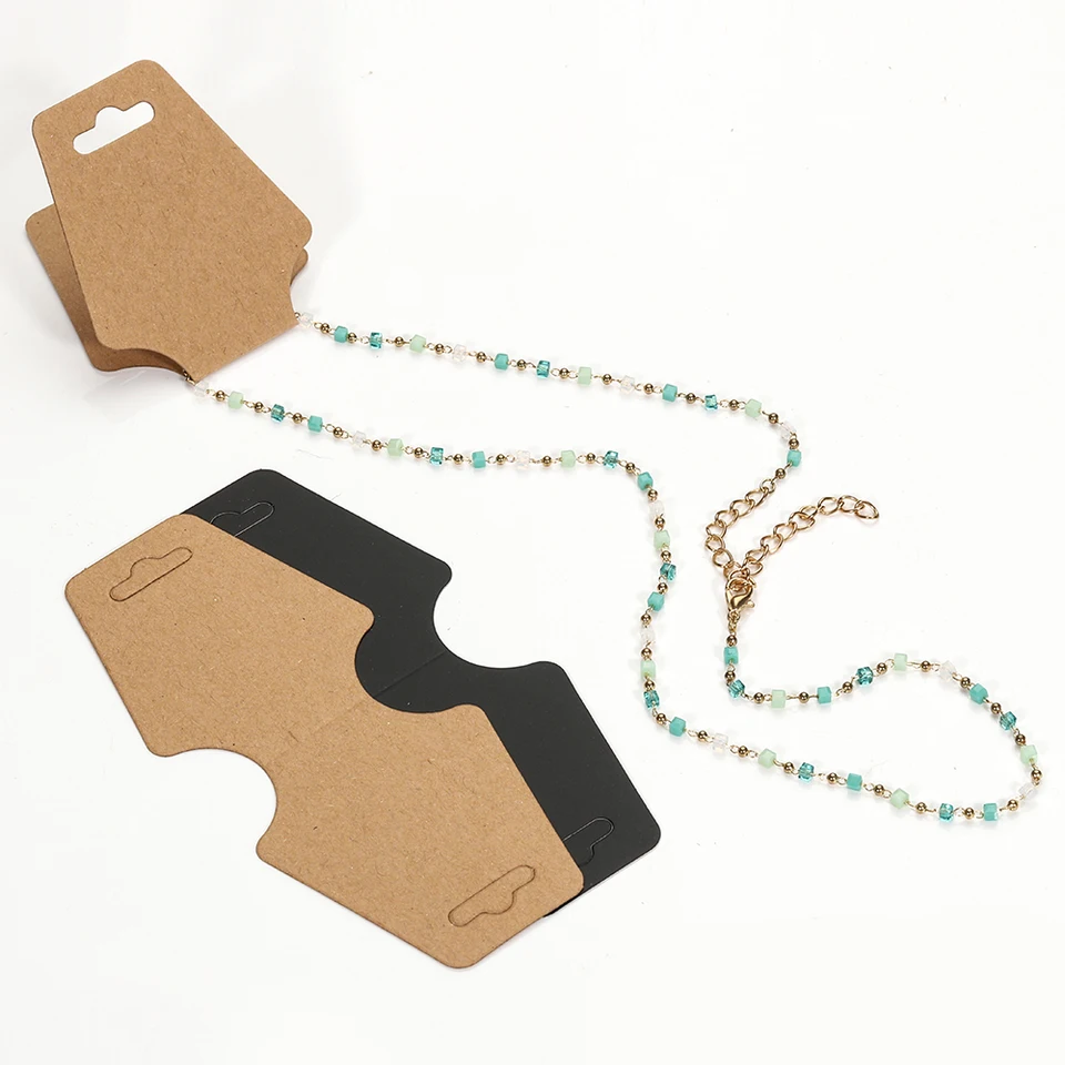 Necklace Tags 200-Pack Blank Jewelry Display Cards - Kraft Paper ...
