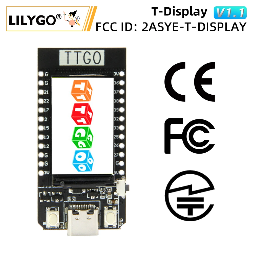 Lilygo® Ttgo T-display 1.14 Inch Lcd Control Board Esp32 Wireless ...