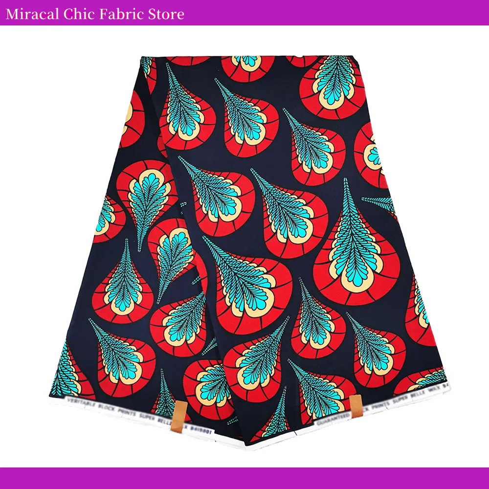 African-Real-Wax-Material-Fabric-Dutch-100-Cotton-Nigerian-Ankara-Block ...