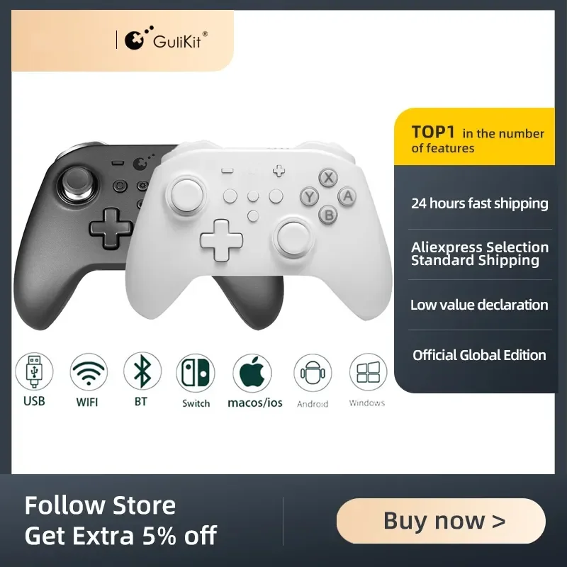 GuliKit KingKong 2 Pro Controller NS09 Wireless Bluetooth ...