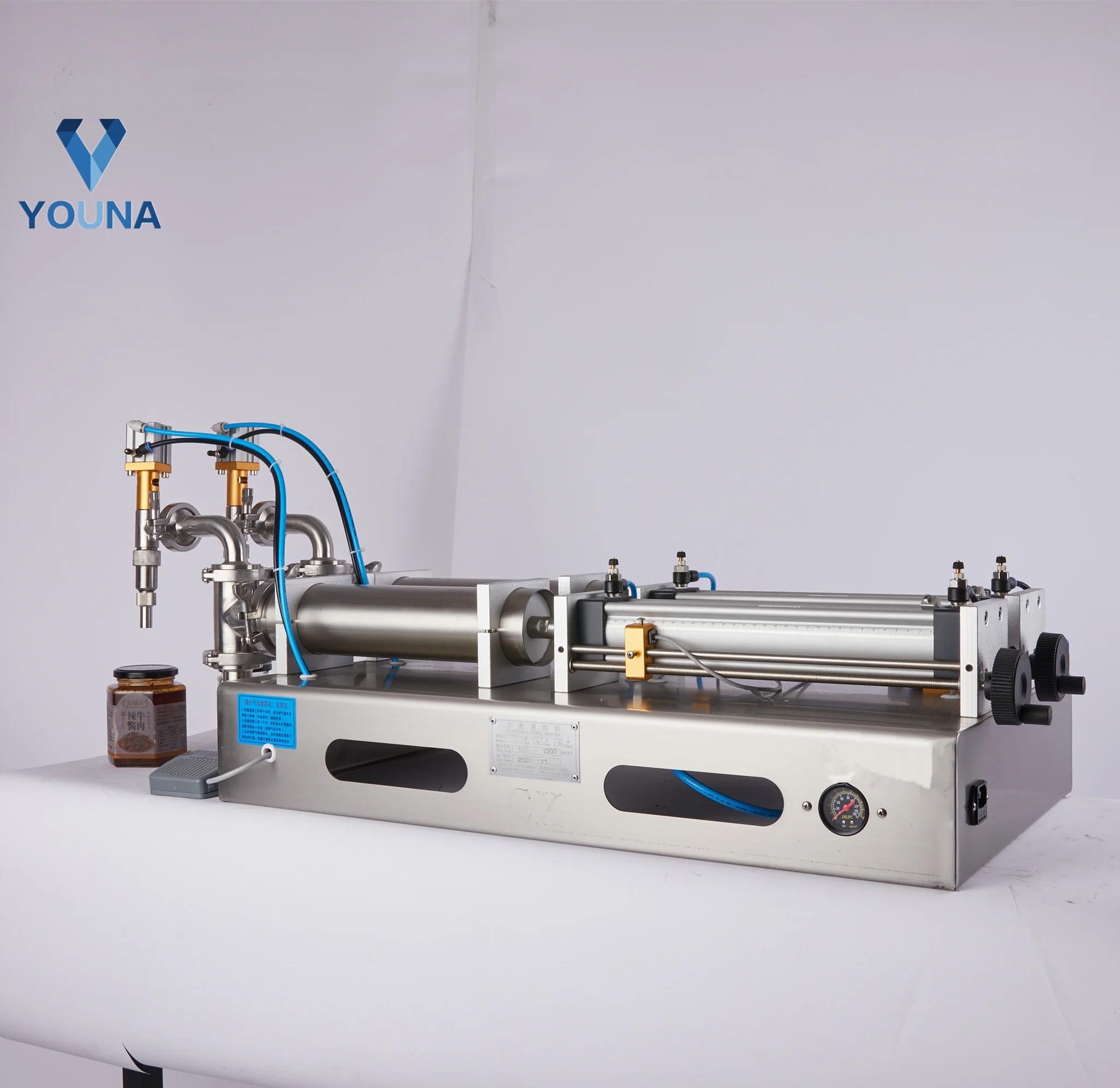 50-500ml-Pneumatic-Filler-2-Nozzles-Semi-Auto-Piston-Filling-Machine ...