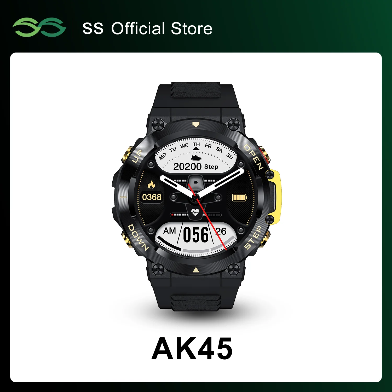 コネクテッドウォッチak45,Bluetooth,防水100,男性用,スポーツモード,心拍数モニター| | - AliExpress