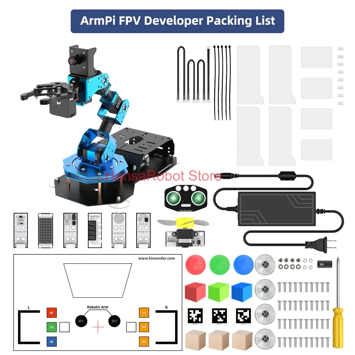 Hiwonder ArmPi FPV AI Vision Raspberry Pi 5 ROS Robotic Arm Manipulato - E Smart Way