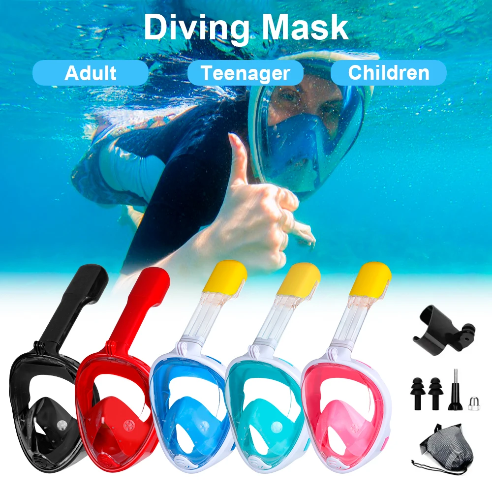 Underwater-Snorkeling-Full-Face-Children-Swimming-Mask-Set-Scuba-Diving ...