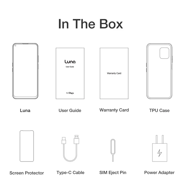 Unihertz Luna, 4G Android 12 Black and White Smartphone with Dual Nano ...