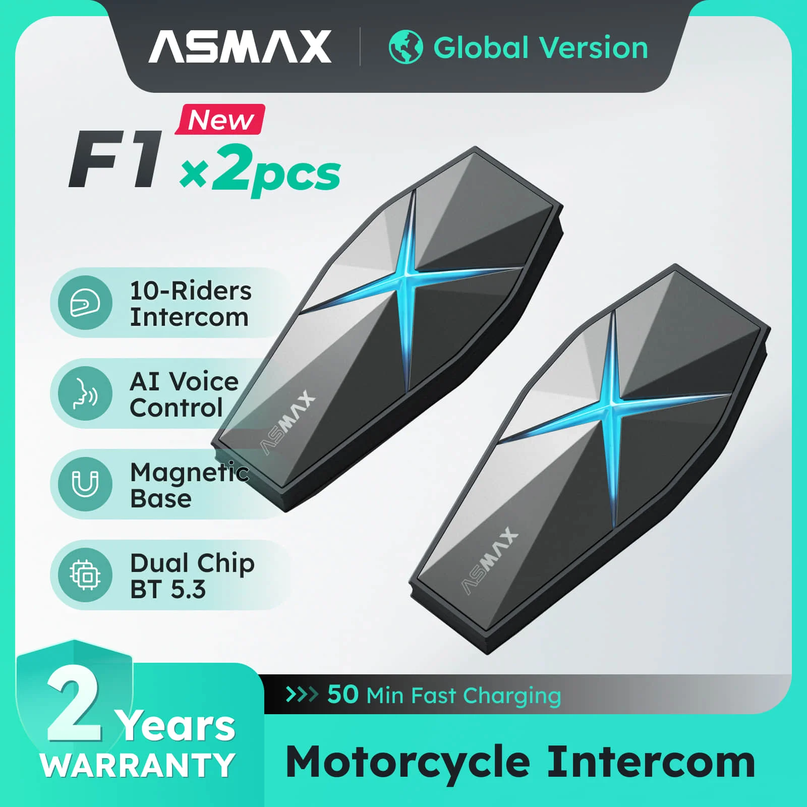 ASMAX-F1-Intercomunicador-moto-Intercomunicador-para-moto-Mesh-Aud ...