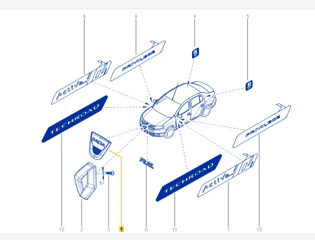 Emblema-de-rejilla-delantera-para-Dacia-Logan-Sandero-2-Symbol-2-Duster ...