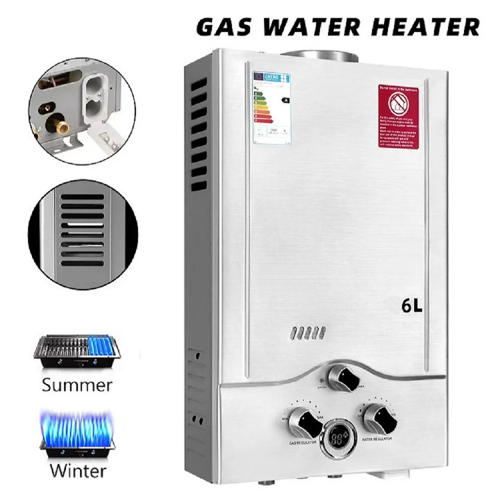 LPG-Gas-Water-Heater-6L-8L-Stainless-Steel-Tankless-Propane-Gas-LPG ...