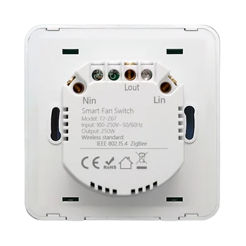 Smart Wifi/ZigBee Fan Switch 5 Speed Control, EU Ceiling Fan Rotary ...