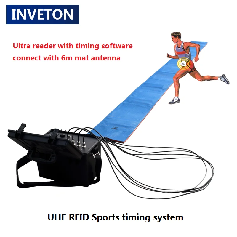 Complete Set 4 Ports UHF RFID Reader Roll Mat Antenna RFID Wristband ...