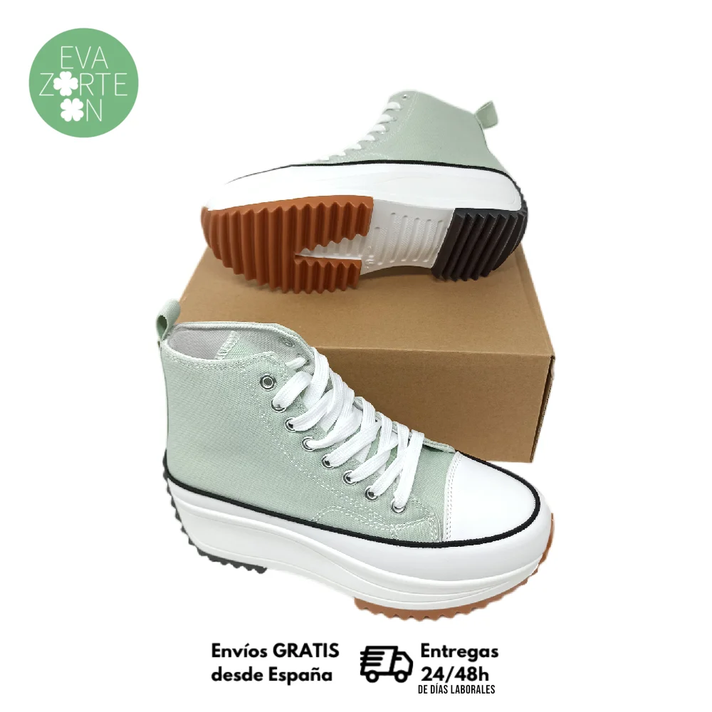 Eva-Zorteon-Zapatillas-deportivas-Tipo-Bota-Mujer-Zapatos-Lona-Suela ...