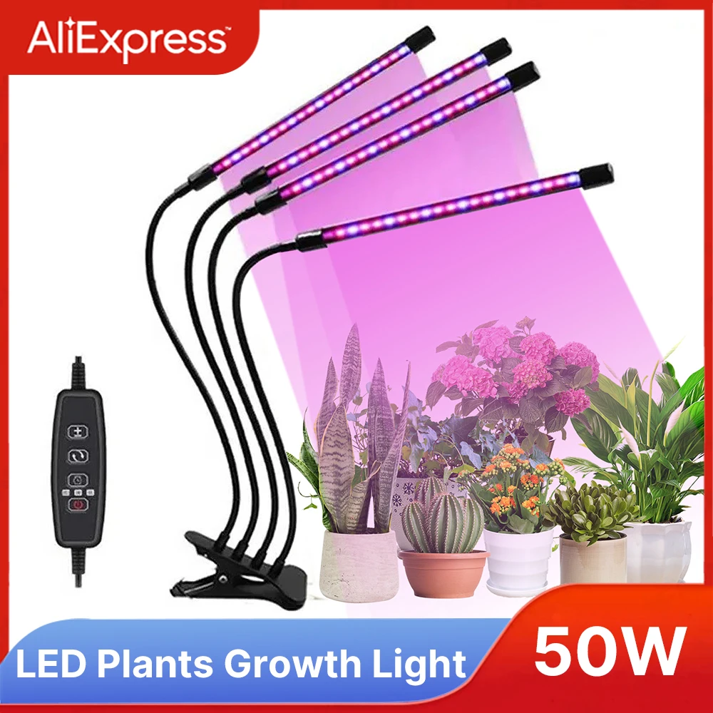 50W-LED-Grow-Light-Timed-Full-Spectrum-For-Plants-Tent-Greenhouse ...