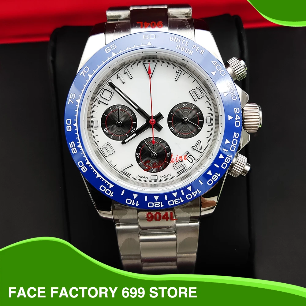 Reloj de cuarzo con movimiento VK63 para hombre, cronógrafo de tres ...