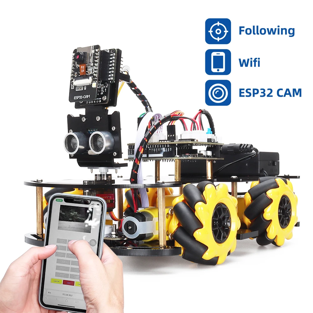 Smart Robot Car Kit Voor Arduino Project Met Super ESP32 Wifi Camera Programmering Codes Voor ...