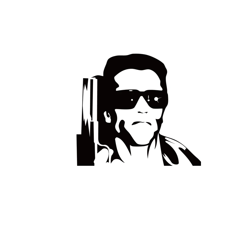 Cool Handsome Man with Gun Car Sticker Vinyl PVC Waterproof Sun proof ...