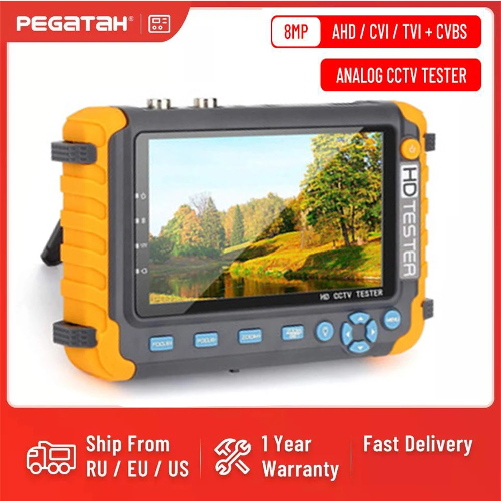 5inch Iv8w Cctv Tester 8mp Ahd Tvi Cvi Cctv Tester Camera Mini Monitor ...