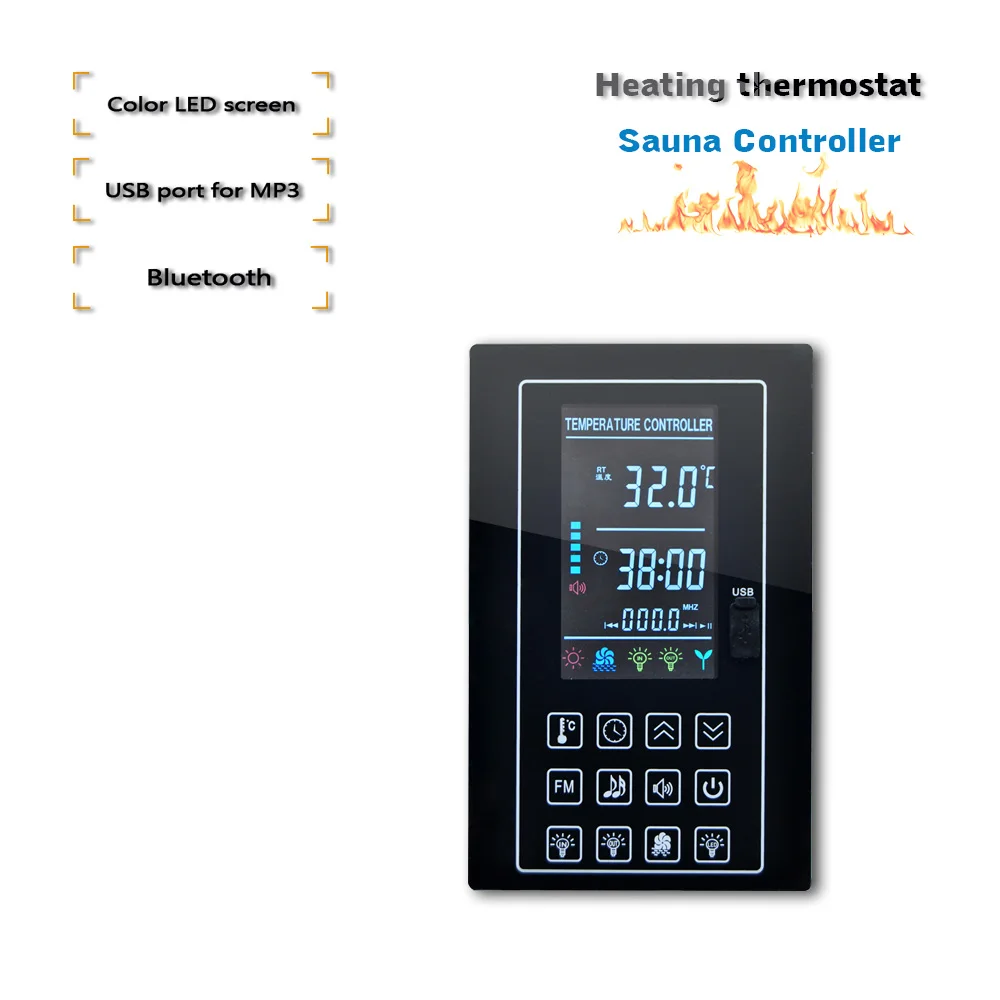 110V 220V 30A Szaunavezérlő Infravörös Lcd Érintőképernyős Szauna Szoba ...