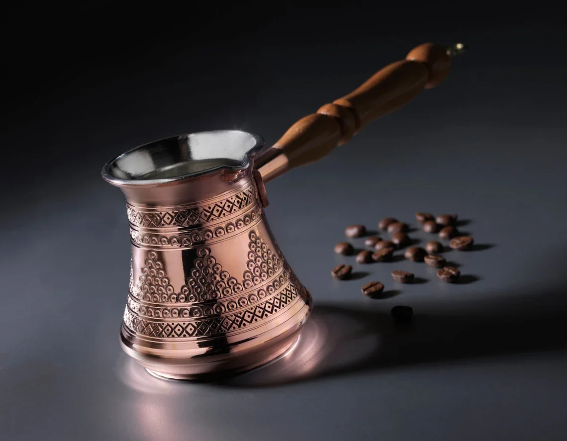 Hand-Stamped-Solid-Copper-Turkish-Greek-Coffee-Pot-Stovetop-Copper ...