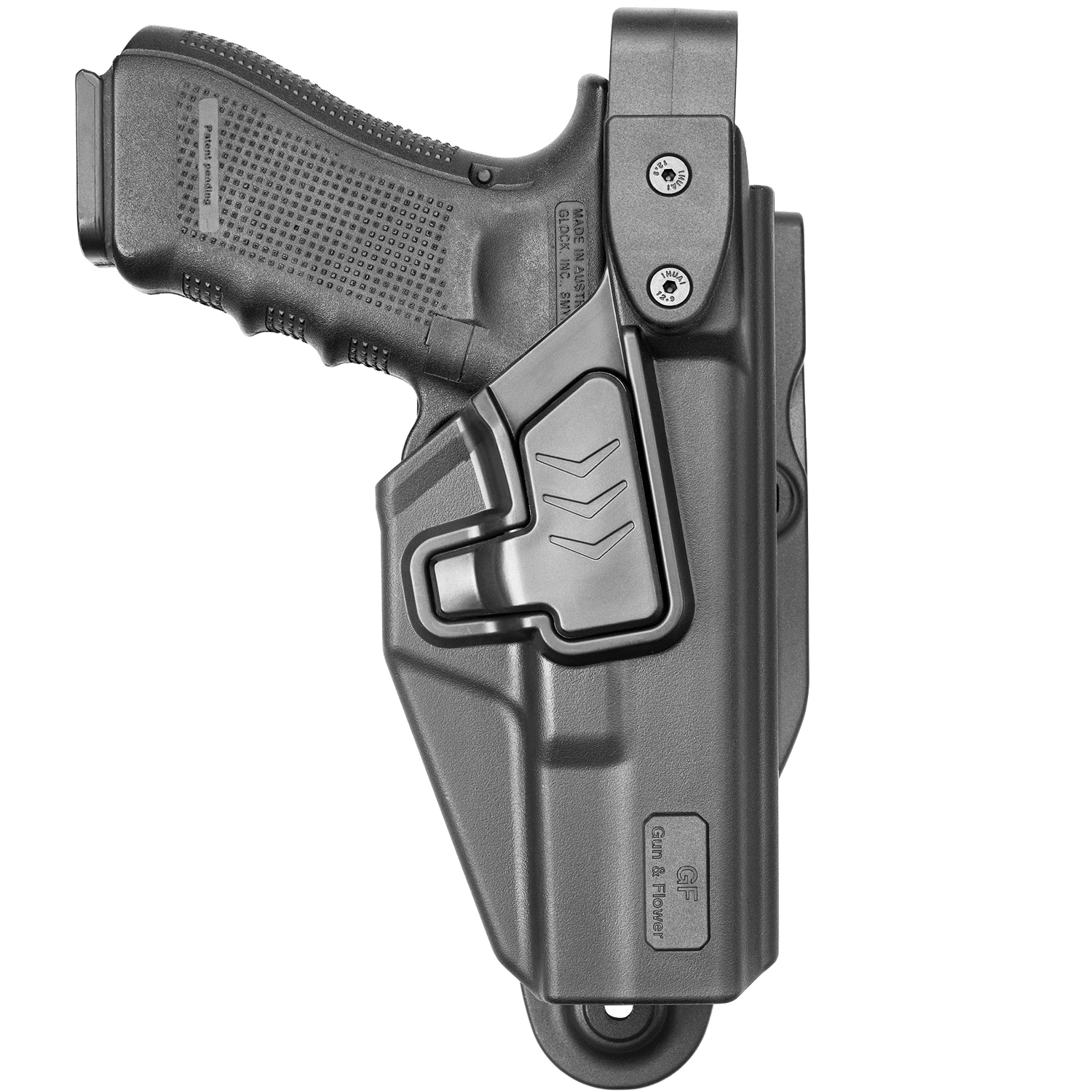 Gun&Flower Polymer Level 3 Duty Holster Fits G17 G19 with 2.25 inch ...