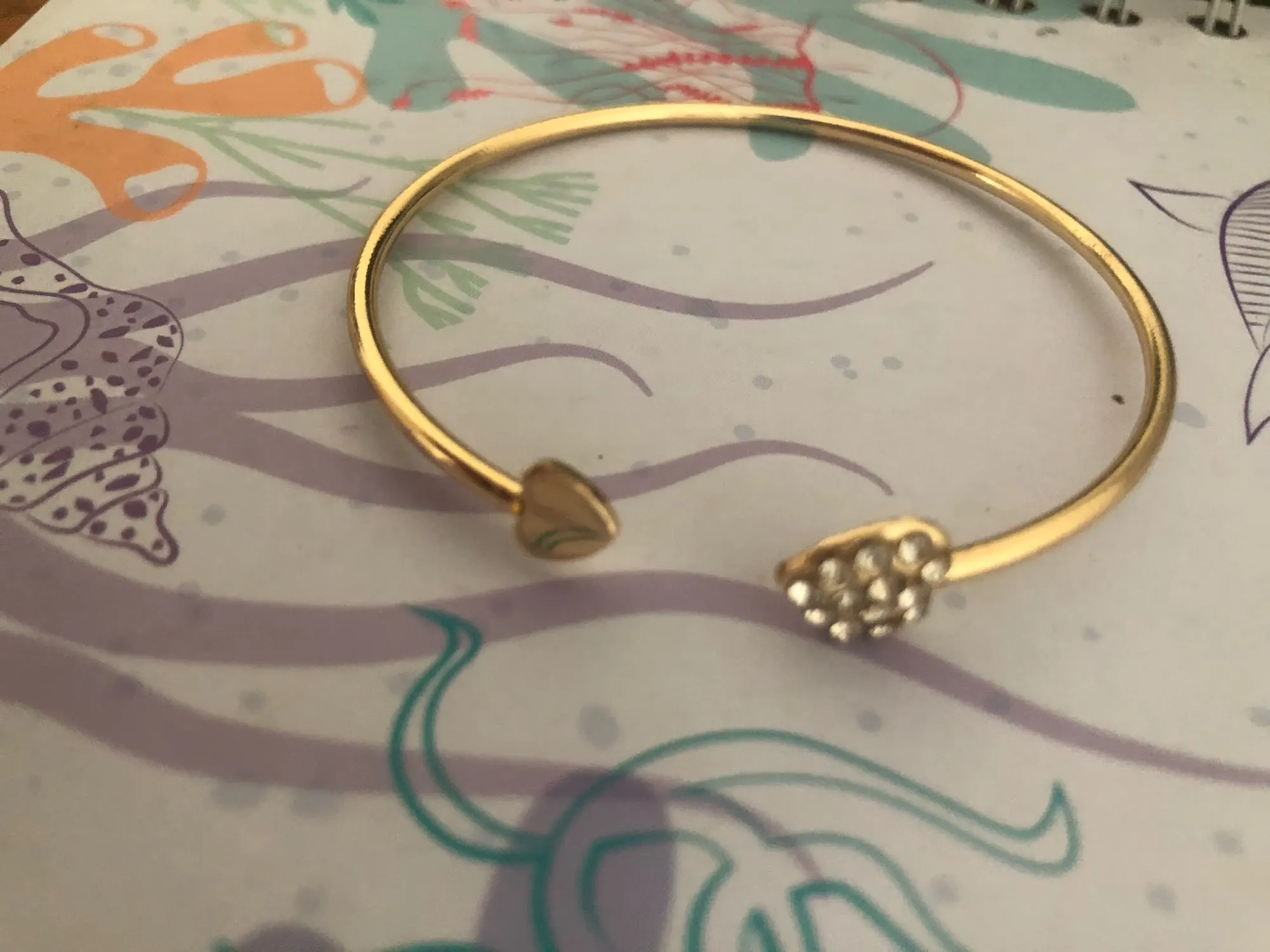 Fashion Adjustable Crystal Double Heart Bow Bracelet Women’s Jewelry ...
