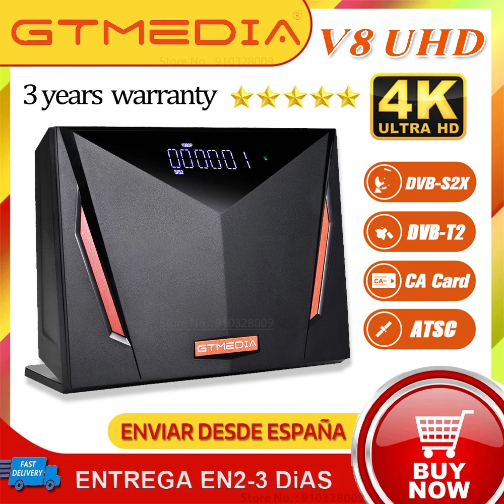 Full HD V8 UHD Satellite Receiver 4K Ultra HD Sep Top Box DVB S2X T2 ...