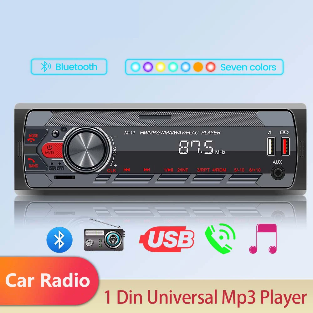 Radio-Universal-para-coche-reproductor-de-Audio-est-reo-MP3-1-Din ...