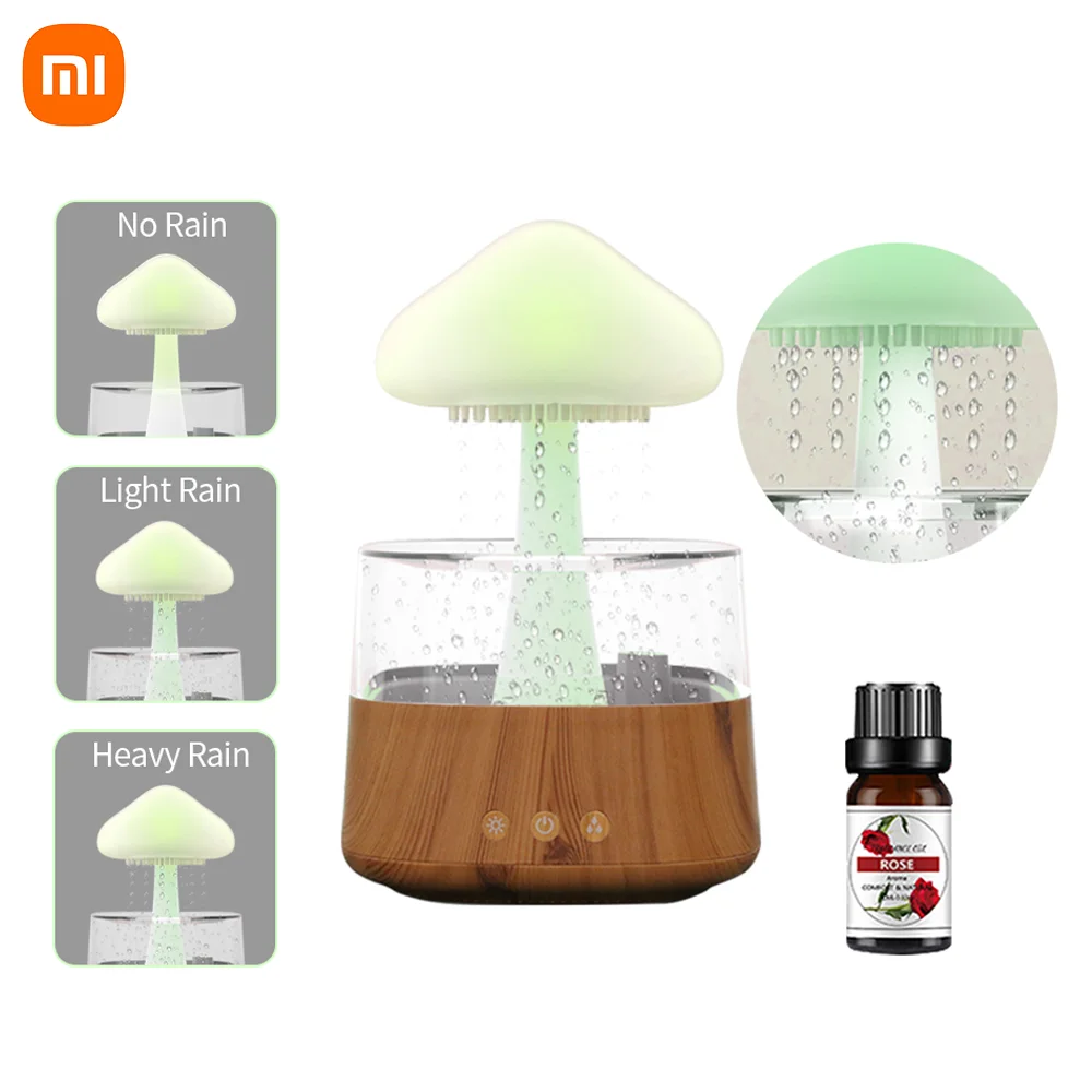 Mushroom-Air-Humidifier-Rain-Cloud-Night-Light-Smell-Distributor-Relax ...