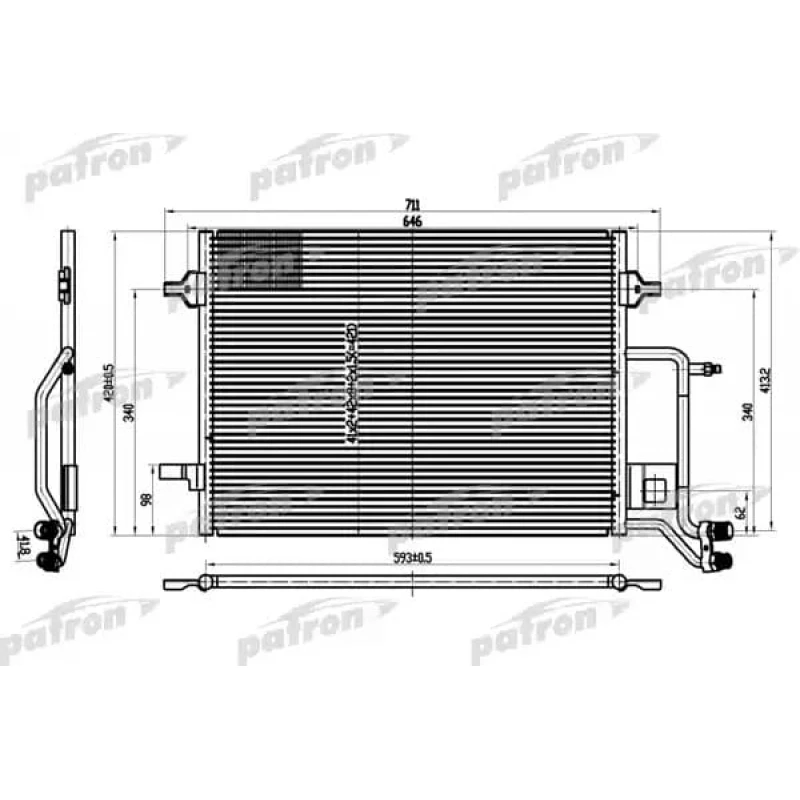 Radiator-air-conditioning-for-Audi-A6-C5-1997-2004-patron-prs1101-Audi ...