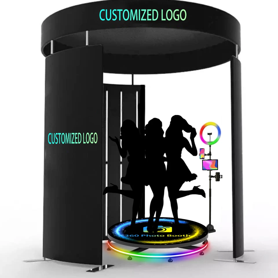 360-Photo-Booth-Backdrop-with-Led-Light-Cabina-Free-Custom-360-Photo ...