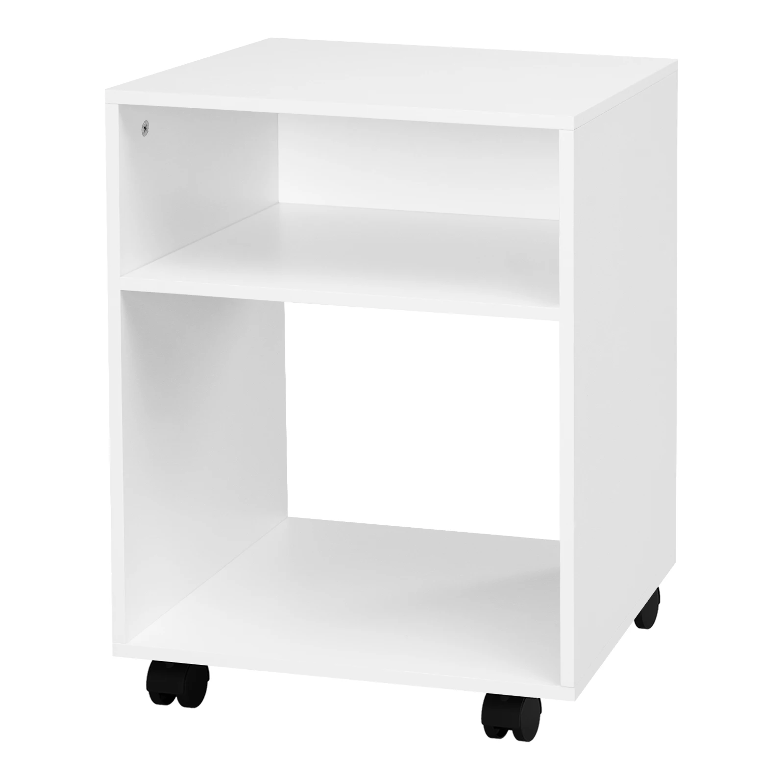 White-Bedside-Table-with-Wheels-Brakes-Side-Table-Mobile-Nightstand-2 ...