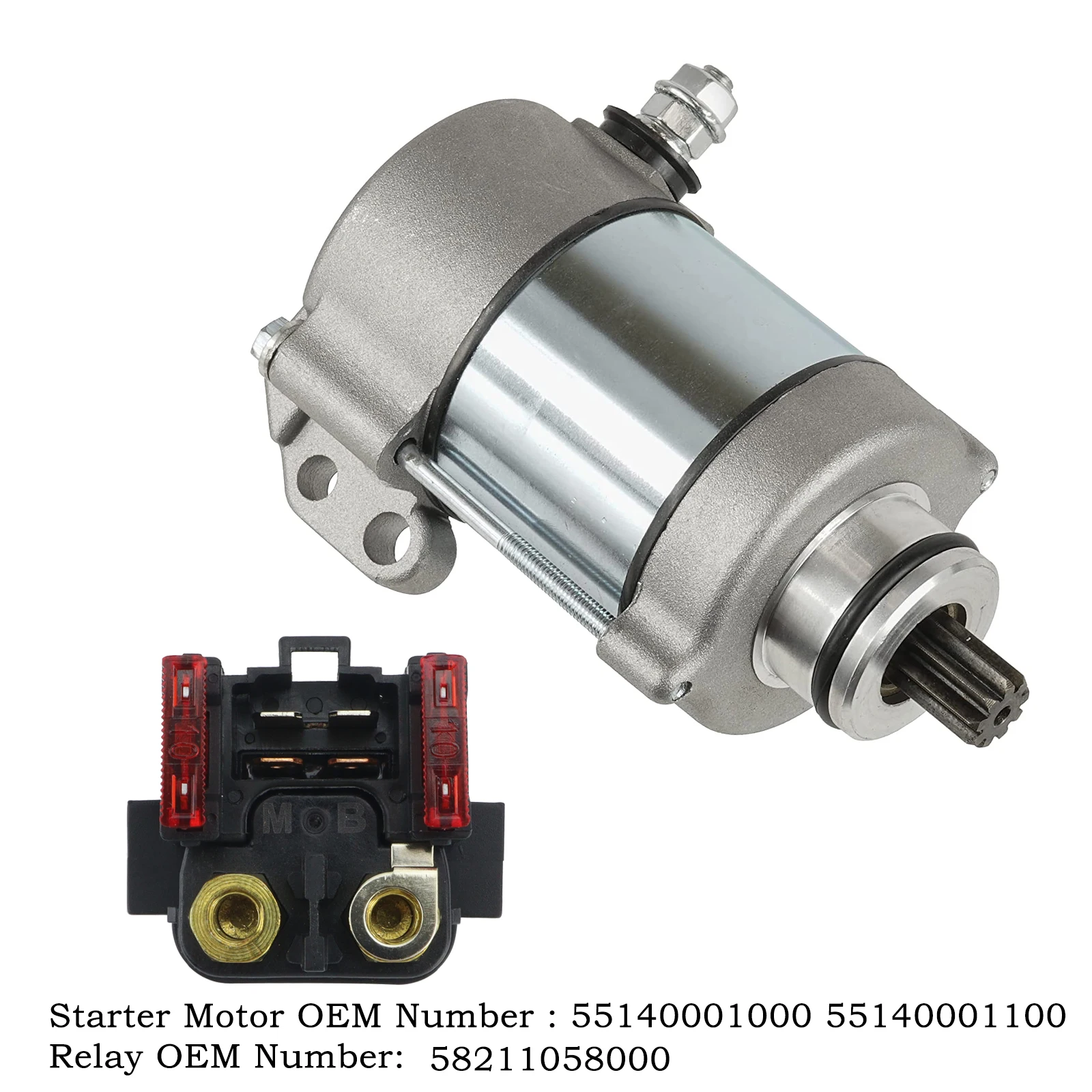 55140001000 55140001100 Starter Motor And Relay For KTM Offroad 250 300 ...
