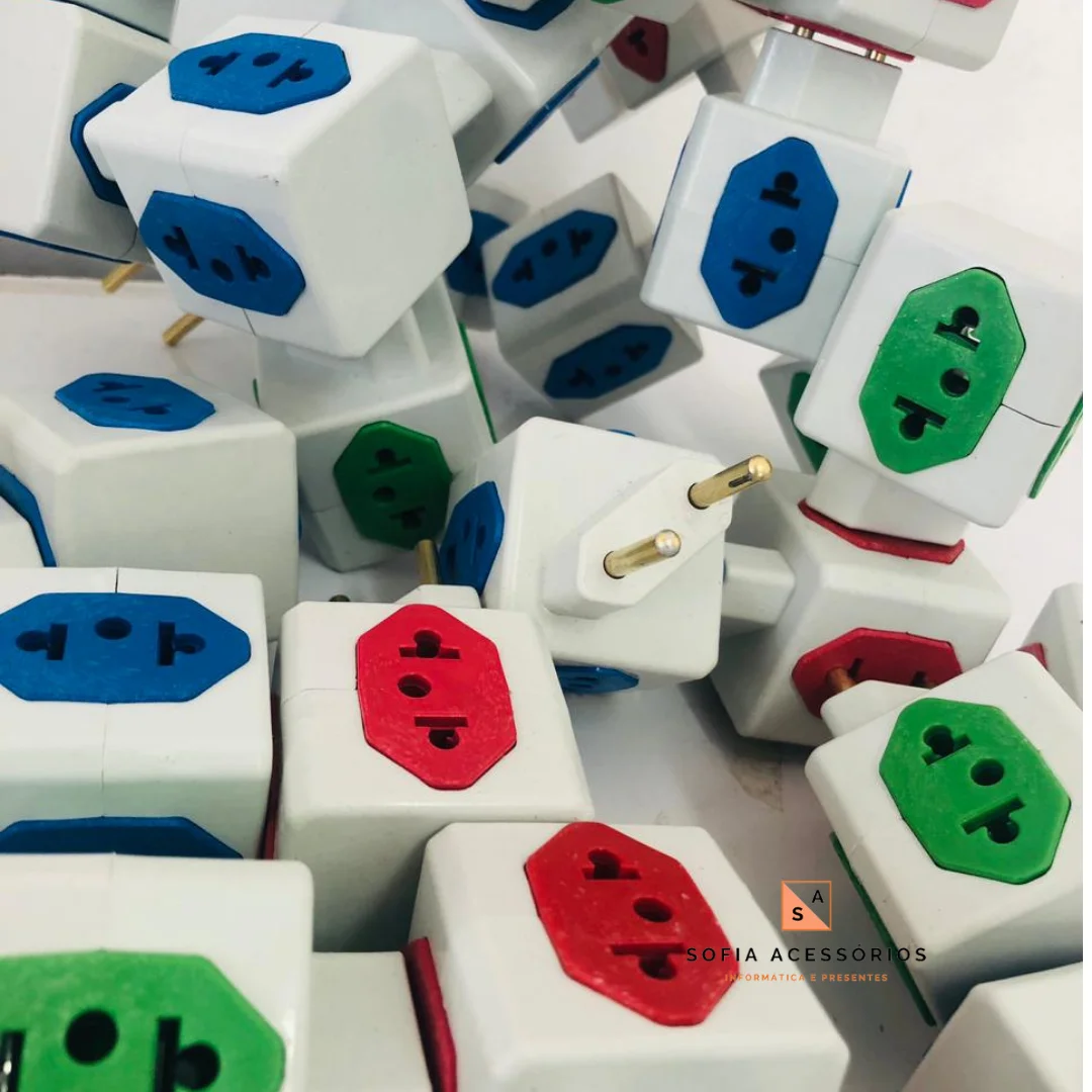Cubo Adaptador Cubo Com 4 Entradas Beijamim Tomada Forte ...
