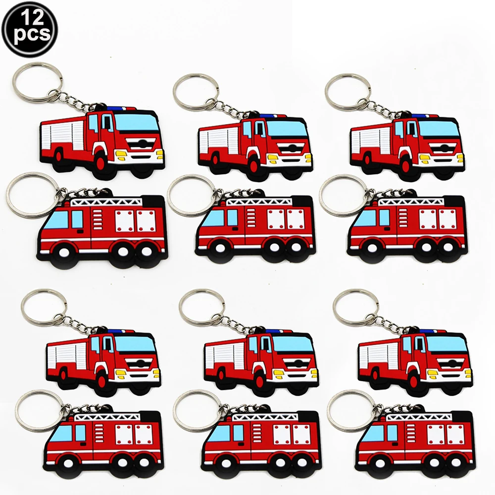 1set-Fire-Truck-Keychain-Fireman-Fire-Engine-Keychain-Baby-Shower-Kids ...