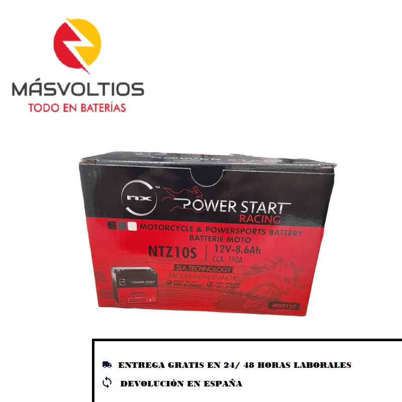 NX NTZ10S BS. Bateria motocicleta 12V 8.6Ah CCA 190A recargable, power ...