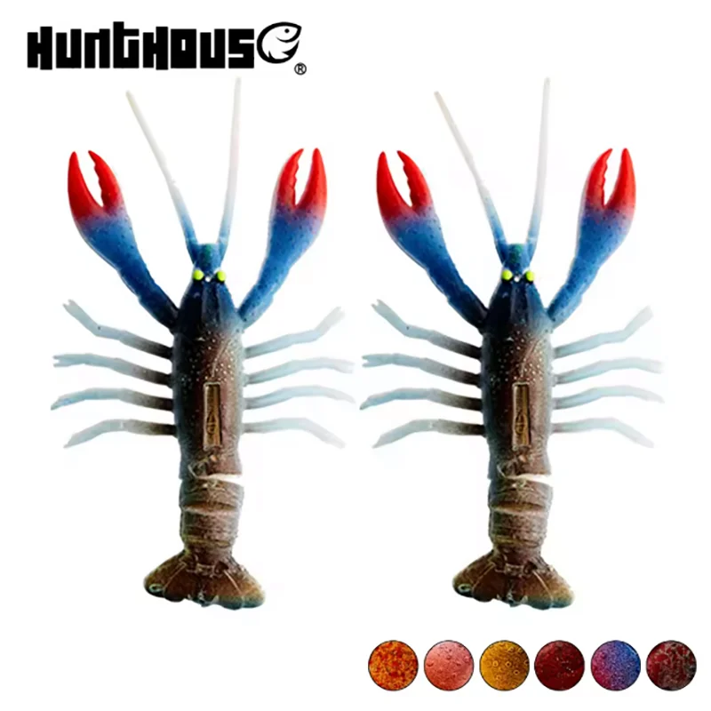 Hunthouse 2pcs Crazy Crawfish Soft Bait Life-like Signal Crayfish Jig ...