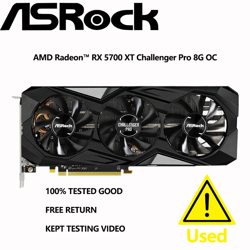 ASRock-Challenger-Pro-Radeon-5700XT-8GB-GDDR6-PCI-Express-4-0-x16-Video ...