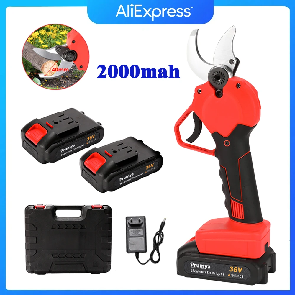 750W-2000mah-Electric-Pruning-Shears-Garden-Tool-Pruner-Cordless ...