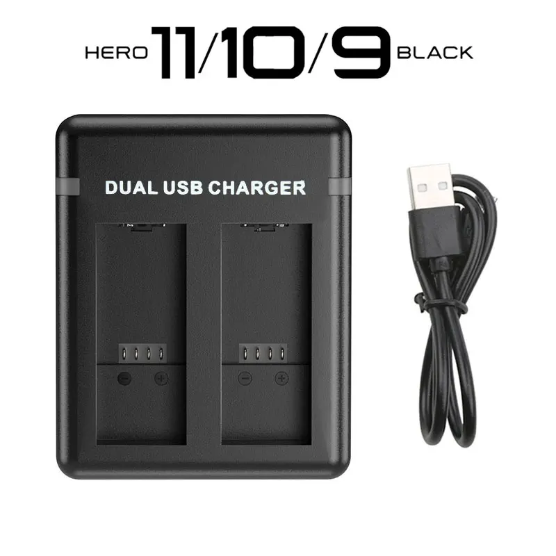 Dual-Port-Slot-Battery-Charger-For-GoPro-11-10-9-Black-Camera-Double ...
