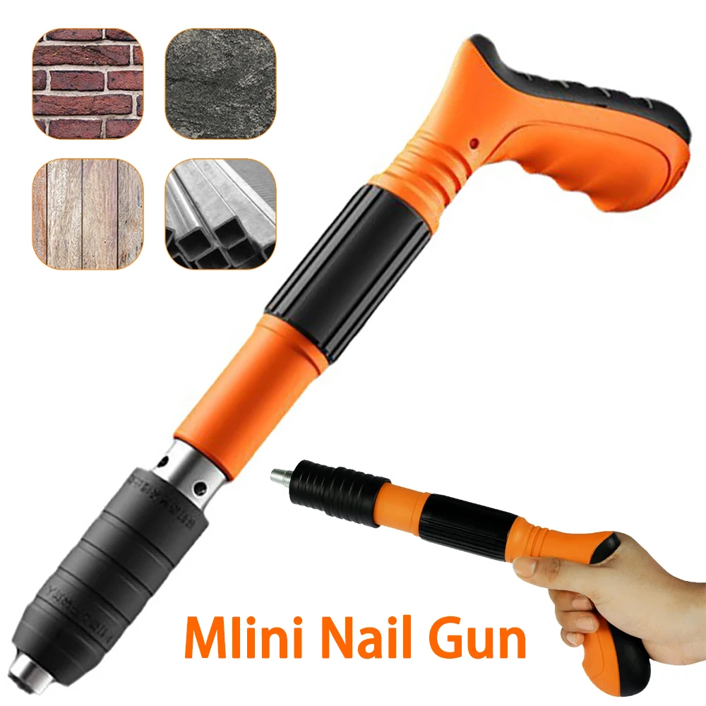 Mini-Steel-Nail-Gun-Manual-Nailer-Tool-Handheld-Powerful-Concrete-Nail ...