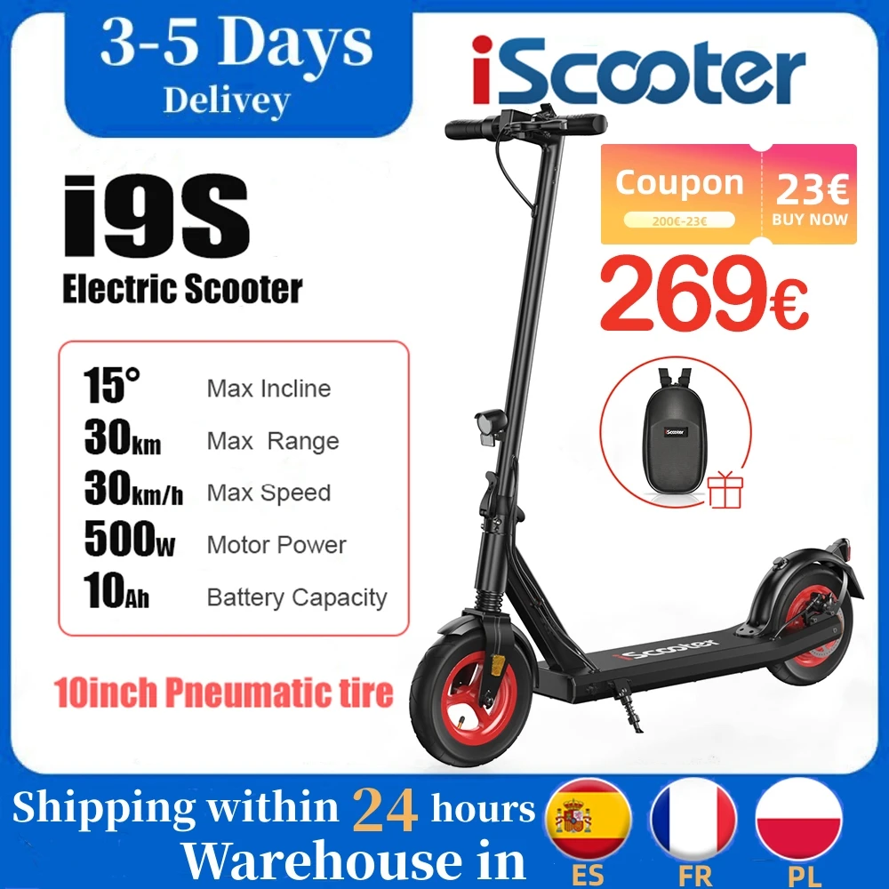 iScooter-10-inch-Electric-Scooter-Adults-i9S-Scooters-10AH-500W-Max ...