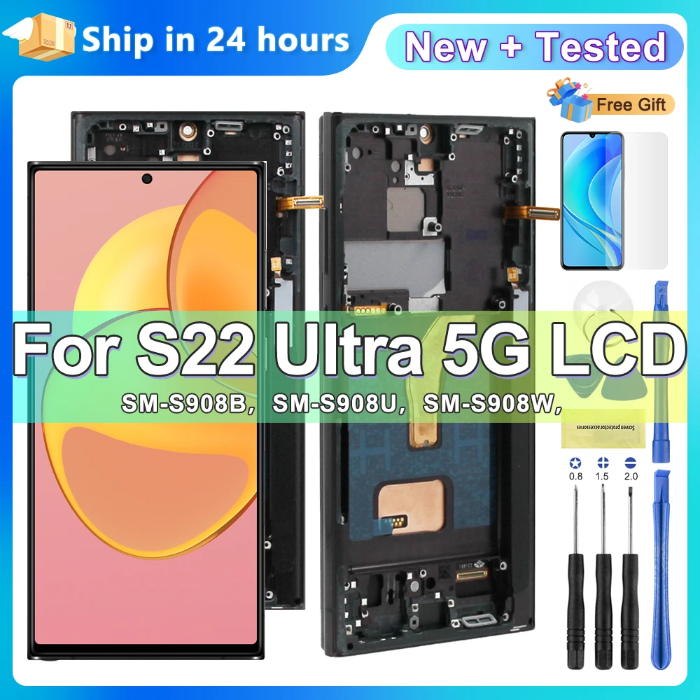 Amoled-For-Samsung-Galaxy-S22-Ultra-5G-S908-S908B-S908ULCD-Display ...