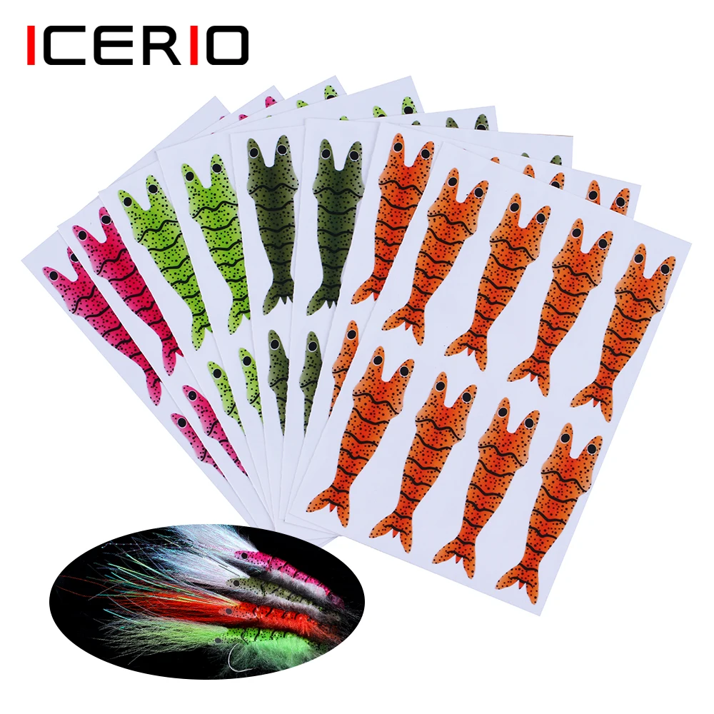 ICERIO Realistic Shrimp Skin Thin Vinyl Film Fly Tying Material Wrap ...