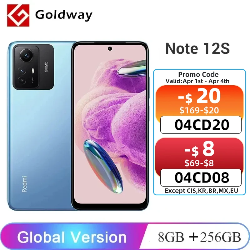 Xiaomi-Redmi-Note-12S-Vers-o-Global-C-mera-Principal-108MP-Helio-G96 ...