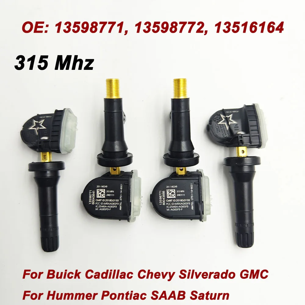 1-4PCS-FOR-2018-2019-2020-2021-2022-2023-CHEVROLET-EQUINOX-315MHz-TIRE ...