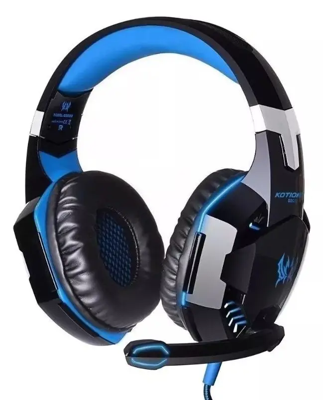 Fone de ouvido Headset over ear gamer Kotion G2000 preto e azul com ...