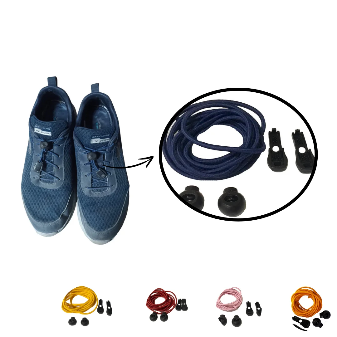 C/ 5 Kit Stretch Elastic Laces For Triathlon Shoes Assorted Colors ...