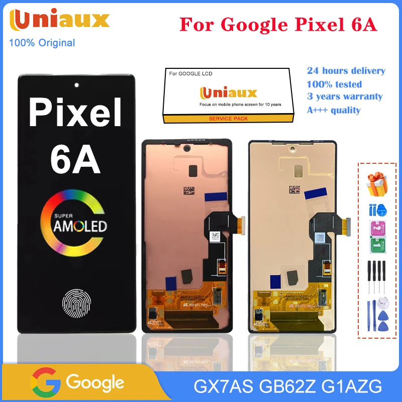 6.1" Original For Google Pixel 6a LCD With Frame Display Touch Screen ...