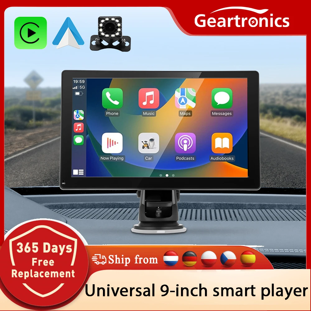 Gearelec-Tela Sensível Ao Toque Espelho Do Carro Leitor Multimídia, Carplay, Auto Android ...