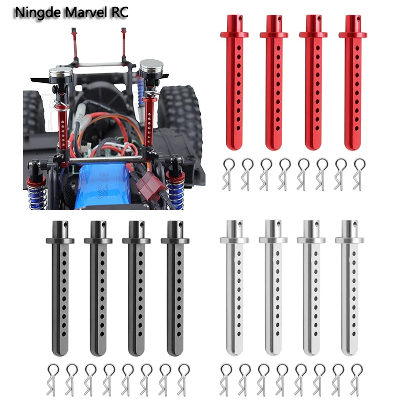 1-Set-Aluminum-Body-Post-Mount-Car-Shell-Fixed-Post-With-R-Clip-Parts ...